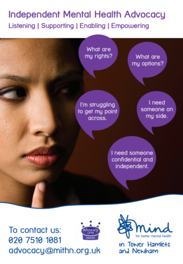 Tower Hamlets Independent Mental Health Advocacy | Mind in Tower ...